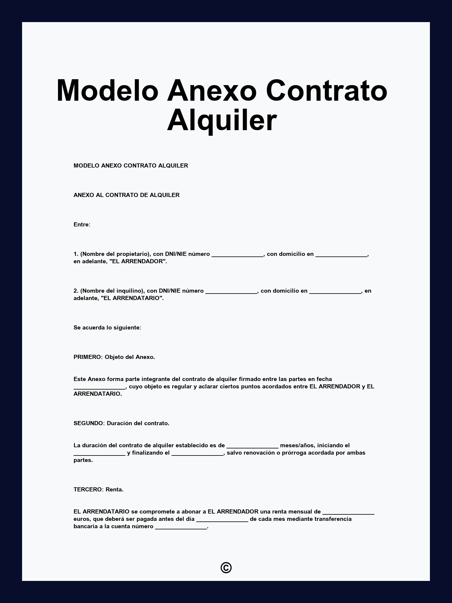 Modelo Anexo Contrato Alquiler